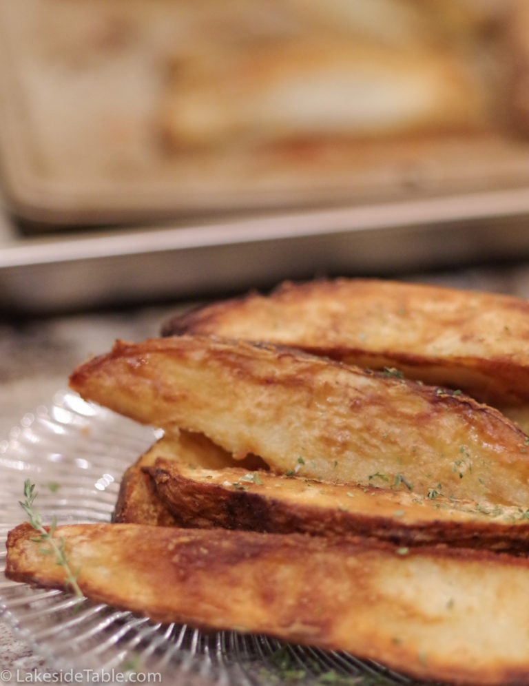 How to Make Papa Frites ~ Homemade French Fries in oven - Lakeside Table